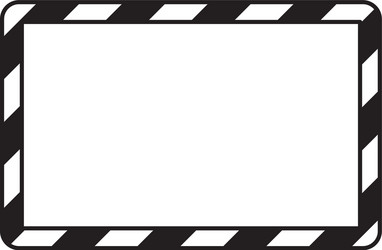 Hazard frame caution with black and yellow Vector Image