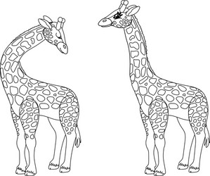 Giraffe Clip Art Black and White Vector Images (over 370)