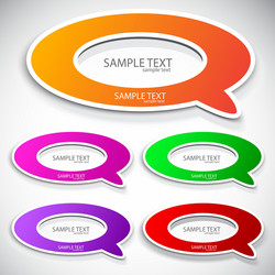 Paper round bubble for speech Royalty Free Vector Image