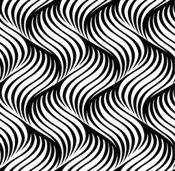 Seamless wave hair line pattern Royalty Free Vector Image