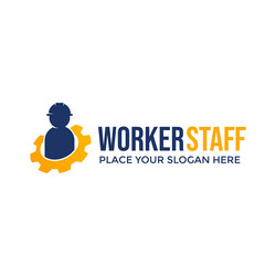 Work safety logo template this design use human Vector Image