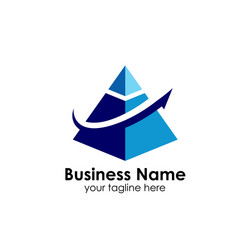 Business pyramid logo design template Royalty Free Vector