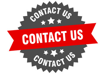 Contact us label red band sign Royalty Free Vector Image