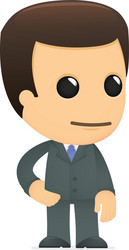 Funny cartoon boss Royalty Free Vector Image - VectorStock