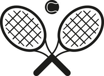 Tennis icon game symbol flat Royalty Free Vector Image