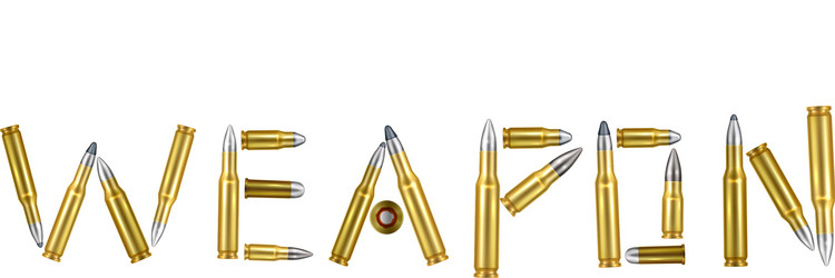 Weapon realistic composition Royalty Free Vector Image
