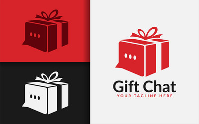 Chat box logo design creative bubble Royalty Free Vector