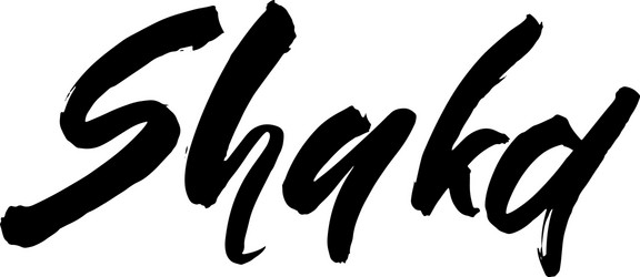 Shaka modern brush hand lettering Royalty Free Vector Image