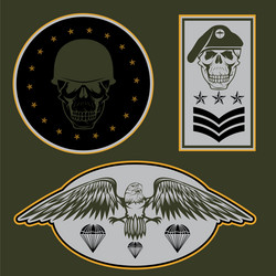 Special unit military emblem set design template Vector Image