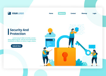 Faq website landing page design template Vector Image
