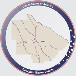 Bacon County Map Vector Images (11)