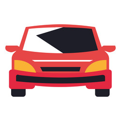Red car toy isolated icon Royalty Free Vector Image