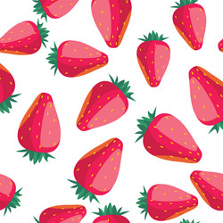 Seamless pattern of golden strawberry on dark Vector Image