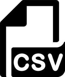 Csv file icon with transparent background Vector Image