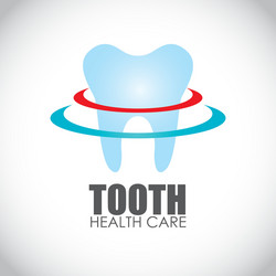 Smiling tooth on hand Royalty Free Vector Image