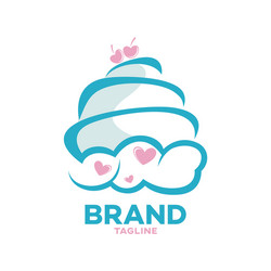 Simple cake logo Royalty Free Vector Image - VectorStock