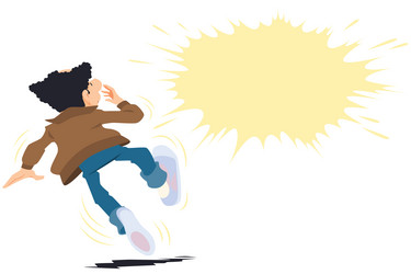 Surprised man bewildered human funny people Vector Image