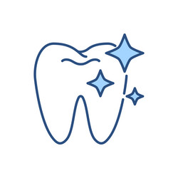 Cute smiling cartoon character tooth clean teeth Vector Image