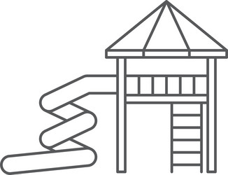 Water park slide icon symbol isolated on white Vector Image