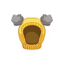 Headwear winter hat kid cartoon Royalty Free Vector Image