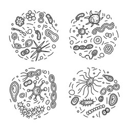 Bacteria cells set Royalty Free Vector Image - VectorStock