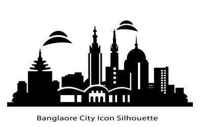 Bangalore skyline silhouette Royalty Free Vector Image