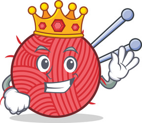 Angry knitting character cartoon style Royalty Free Vector