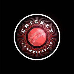 Cricket circular logo set modern professional Vector Image