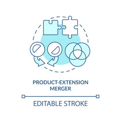 Product extension business merger blue gradient Vector Image