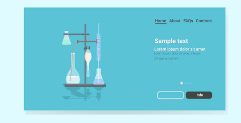 Broken lab medical glass tube test equipment set Vector Image
