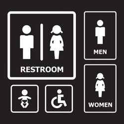 Boy Girl Restroom Signs Vector Images (over 6,400)
