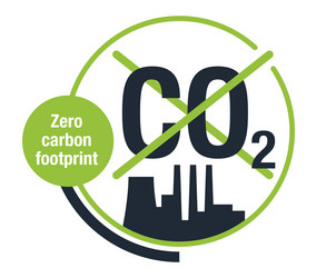 Zero carbon footprint co2 neutral Royalty Free Vector Image