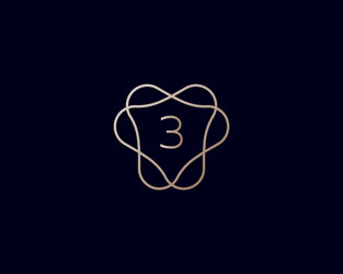 3-monogram-logo Royalty Free Vector Image - VectorStock