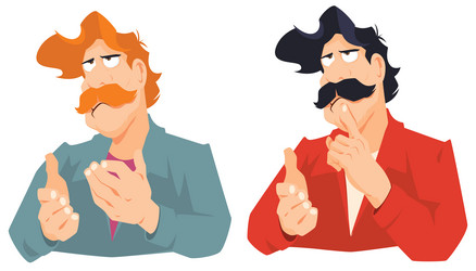 Surprised man bewildered human funny people Vector Image