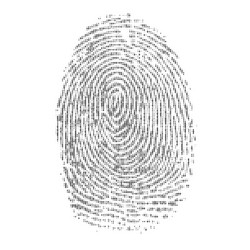 Fingerprint with bar code Royalty Free Vector Image