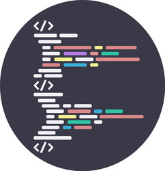 Create code programming language php html c Vector Image