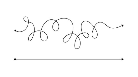 Simple right and complex wrong way Royalty Free Vector Image