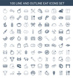 Eat icons Royalty Free Vector Image - VectorStock