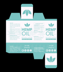 Cbd box design template for cbd label design Vector Image