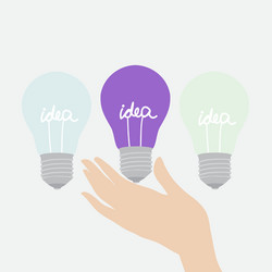 Two ordinary ideas and one creative idea Vector Image