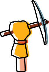 Hand holding pick Royalty Free Vector Image - VectorStock