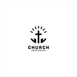 Church logo design inspiration idea concept Vector Image