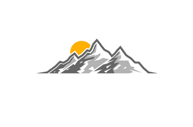 Simple mountain logo Royalty Free Vector Image
