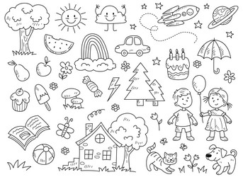 Doodle coloring page Royalty Free Vector Image