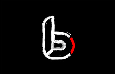 6 number logo with red white lines and dots Vector Image