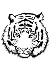 Tiger head with bitmap effect Royalty Free Vector Image