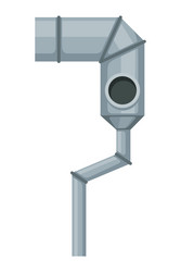 Ventilation pipe vent system element isolated Vector Image