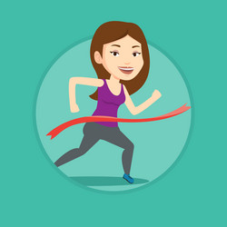 Girl Cartoon Crossing Finish Line Vector Images (41)