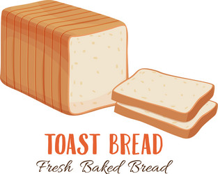 Bread toast for sandwich piece Royalty Free Vector Image