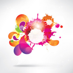 Abstract background with fluid multicolored paint Vector Image